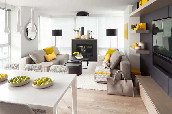 Interior Rumah Warna Kuning Bawa Kesan Modern Hunian!!